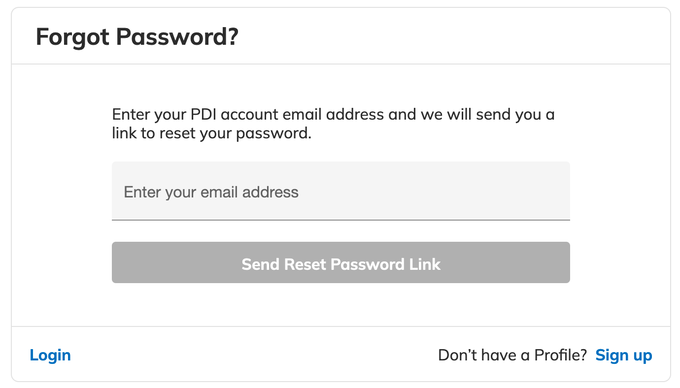 Logging In – PDI Help Center
