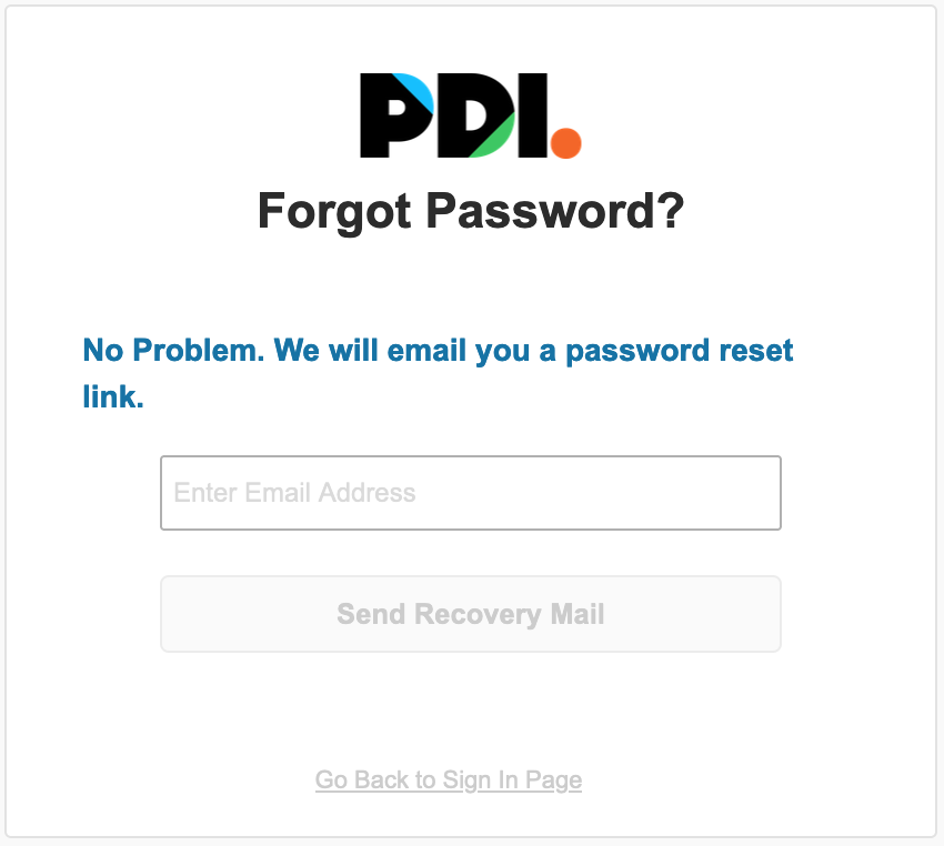 Logging In – PDI Help Center