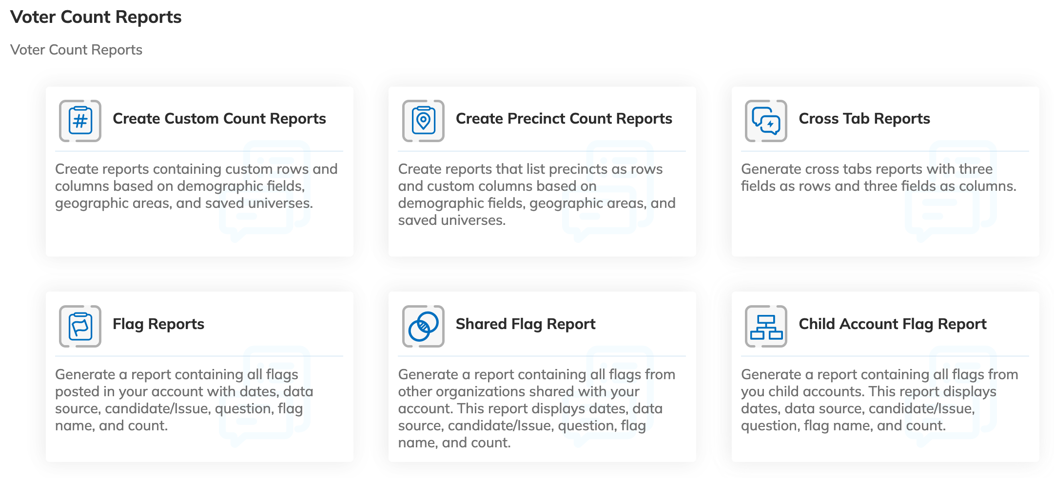 Voter File Count Reports – PDI Help Center