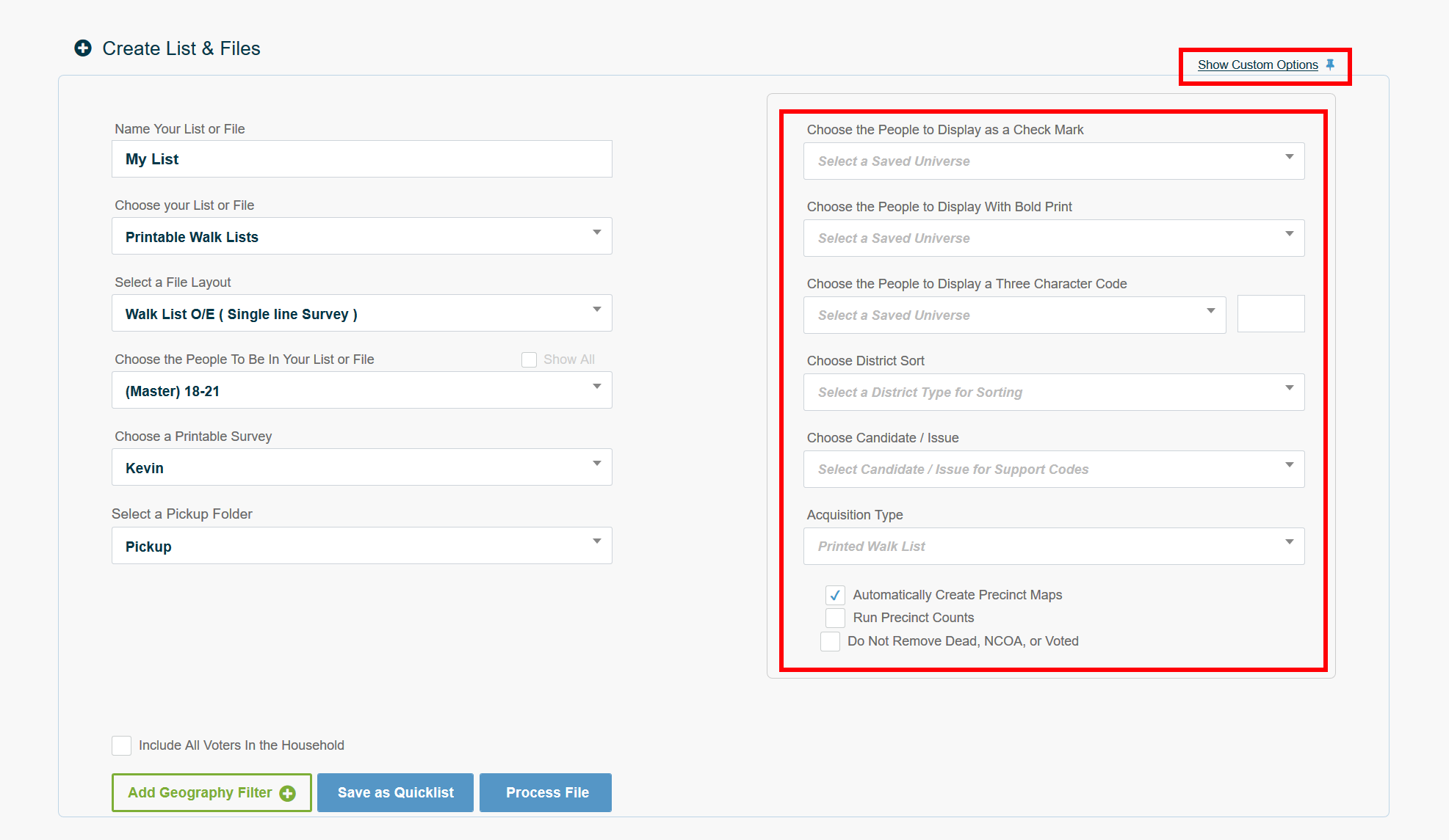 Process Lists & Files – PDI Help Center
