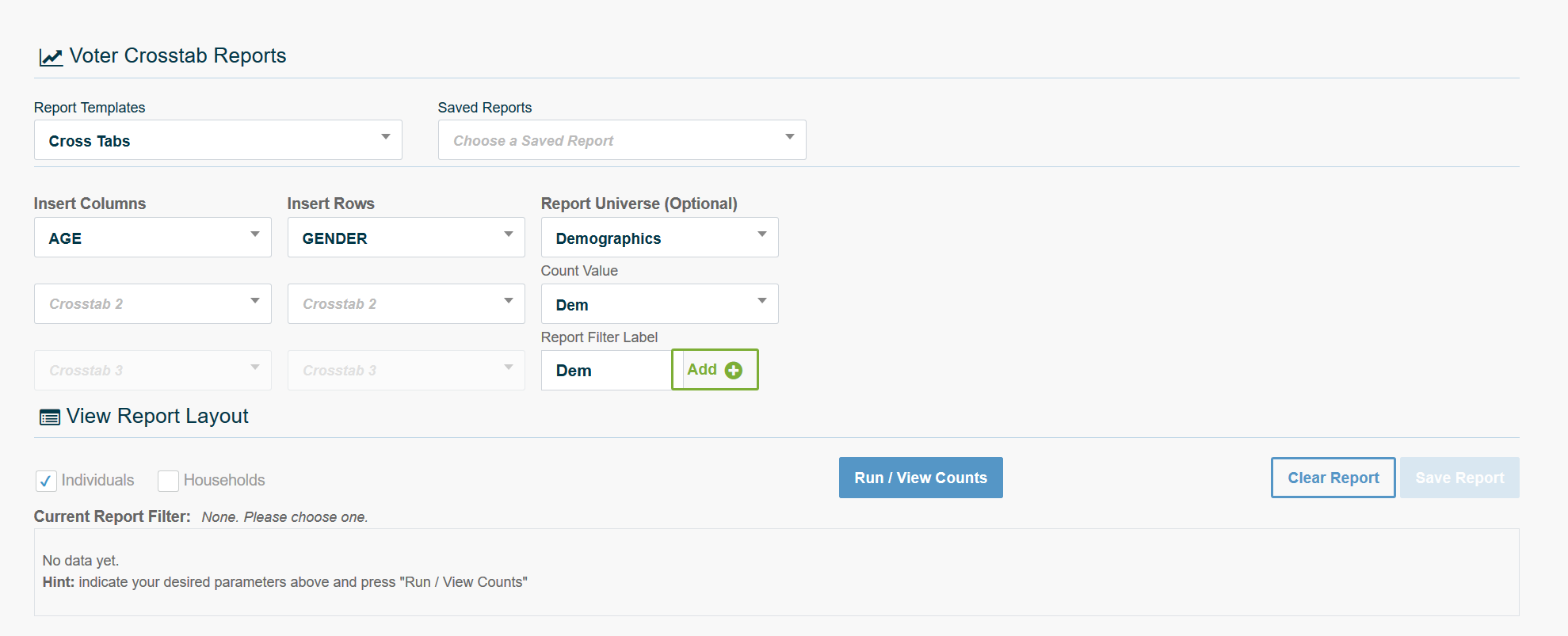 Voter File Count Reports – PDI Help Center